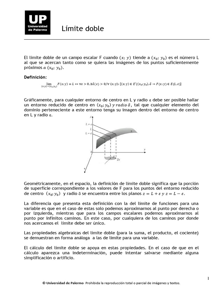 Límite Doble en Funciones de Dos Variables | PDF | Límite (Matemáticas ...