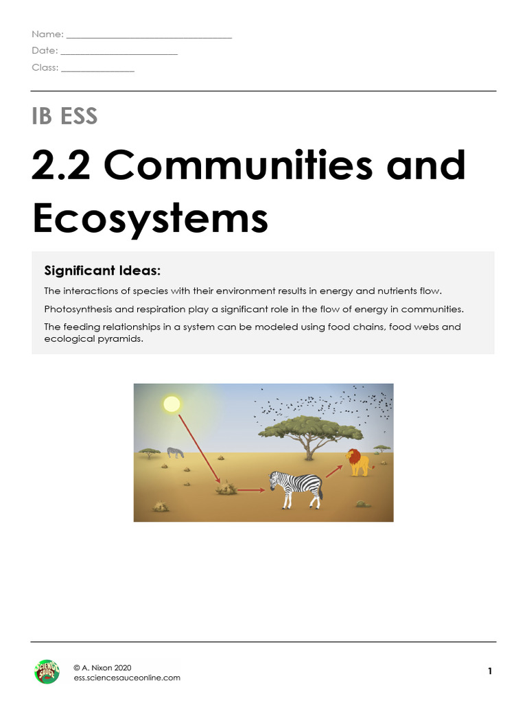 2.2 Communities and Ecosystems | PDF | Food Web | Ecology
