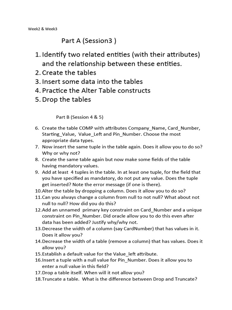 Database Table Creation and Constraints Guide | PDF | Table (Database) | Software Design
