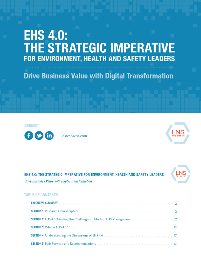 EHS 4.0 Research | PDF | Internet Of Things | Analytics