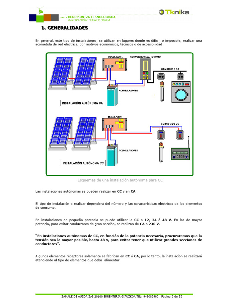 7a Instalaciones Autonomas Con Baterias Off Grid | PDF | Encendiendo ...