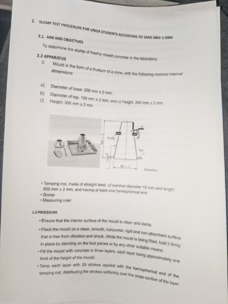 Concrete Test and Slump Test | PDF