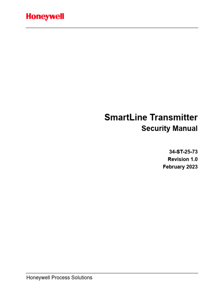 PMT Hps 34 ST 25 73 Smartline Security Manual | PDF | Computer Security | Security