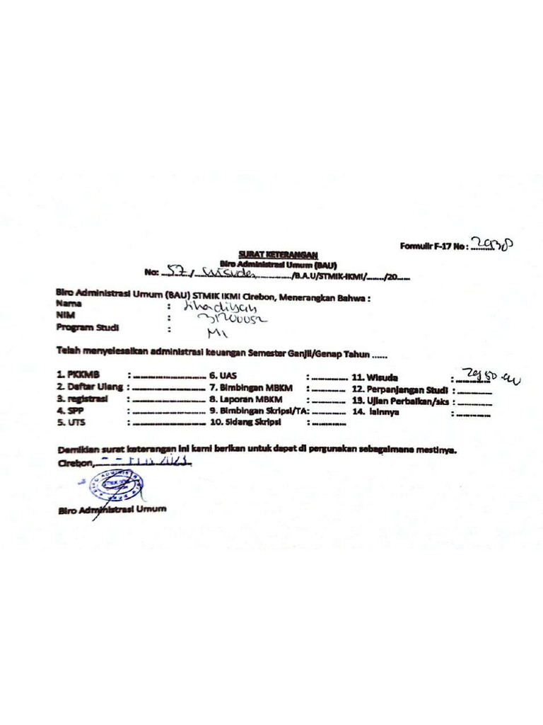 Pernyataan BAU | PDF