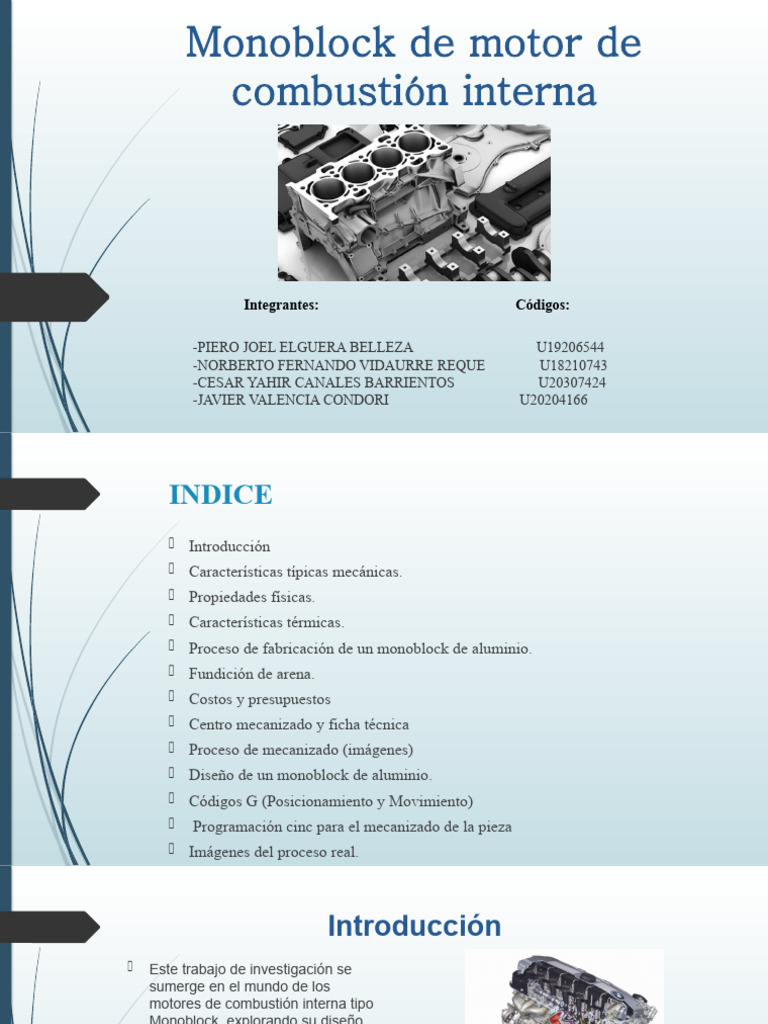 Monoblock de Motor de Combustión Interna 2 | PDF | Aluminio | Control ...