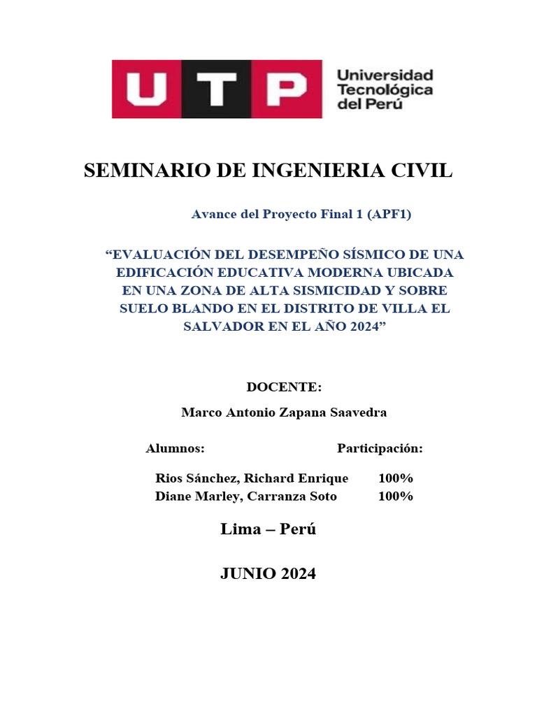 Apf Final-Seminario | PDF | Presupuesto | Temblores