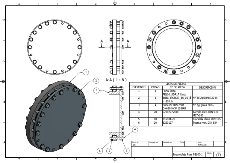 Lista de Piezas para Ensamblaje PE100 | PDF