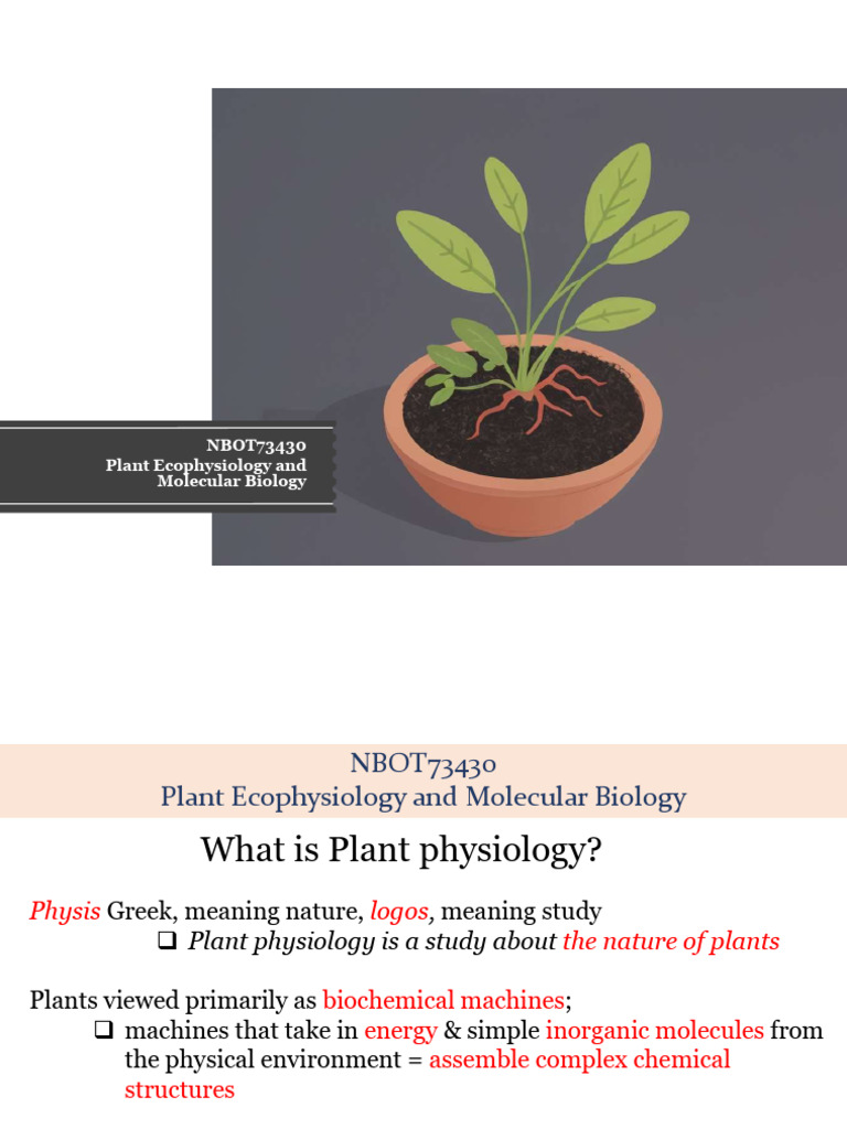 Plant Ecophysiology Overview and Insights | PDF | Plants | Life Sciences