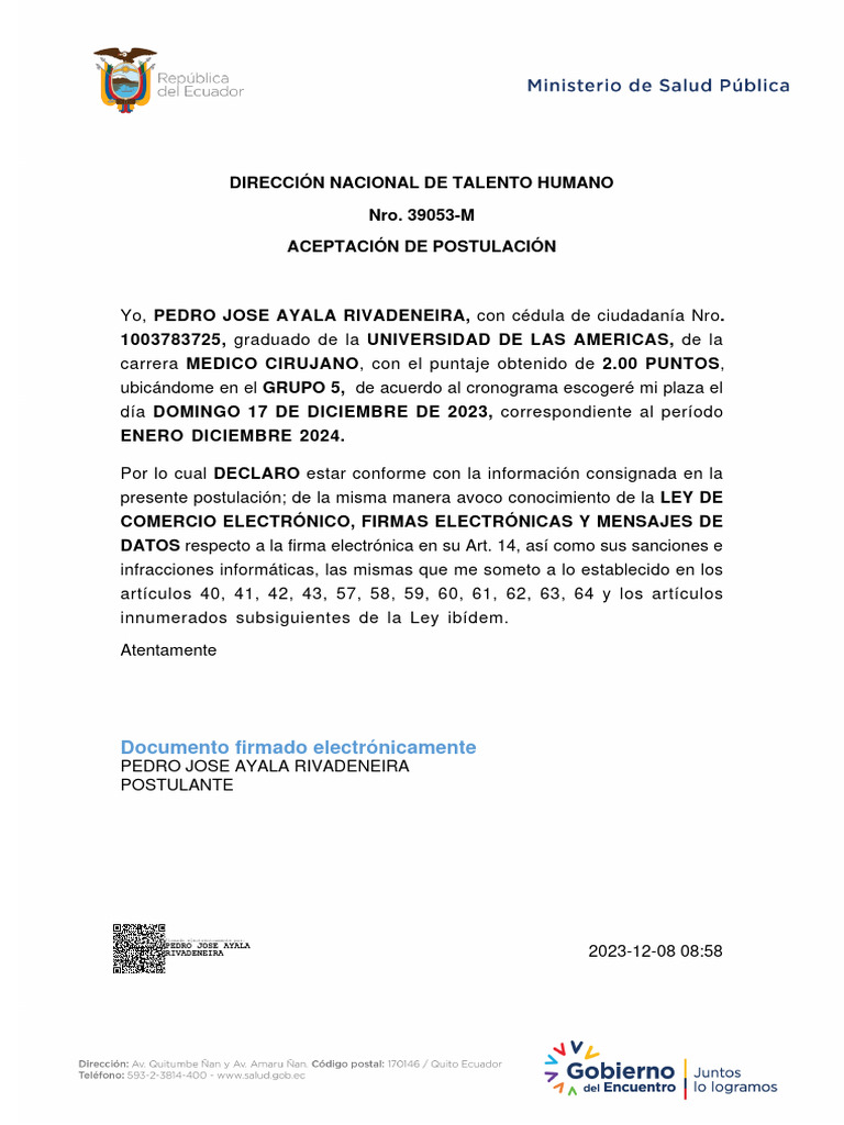 Postulacion Ydw QW CVLF D0 P ZId | PDF