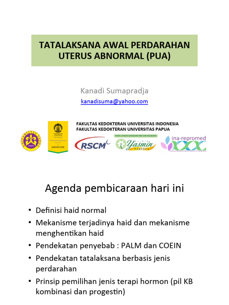Kanadi - TATALAKSANA AWAL PERDARAHAN UTERUS ABNORMAL | PDF