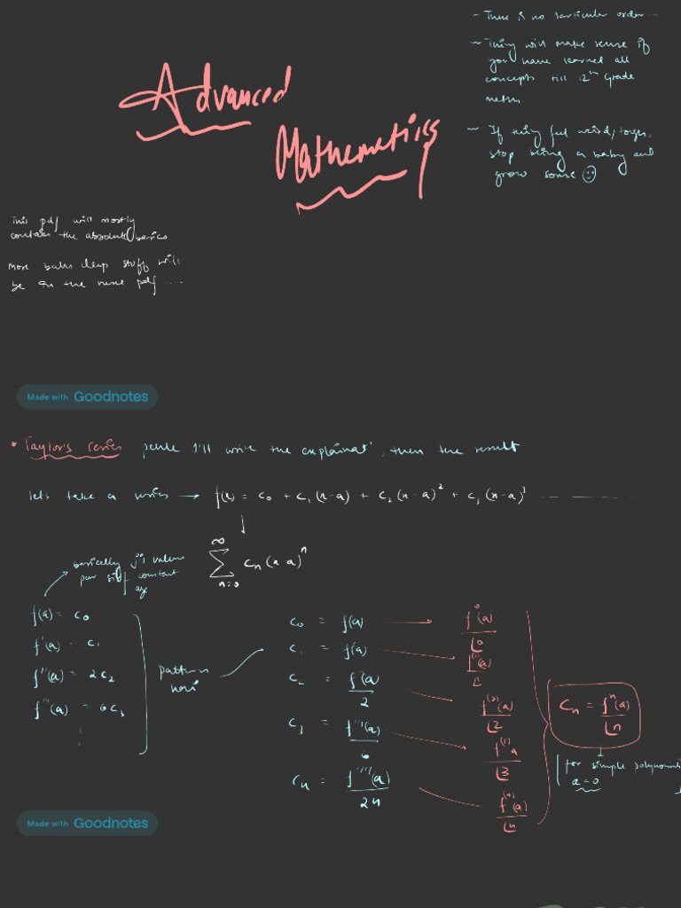 Advanced Mathematics Basics | PDF