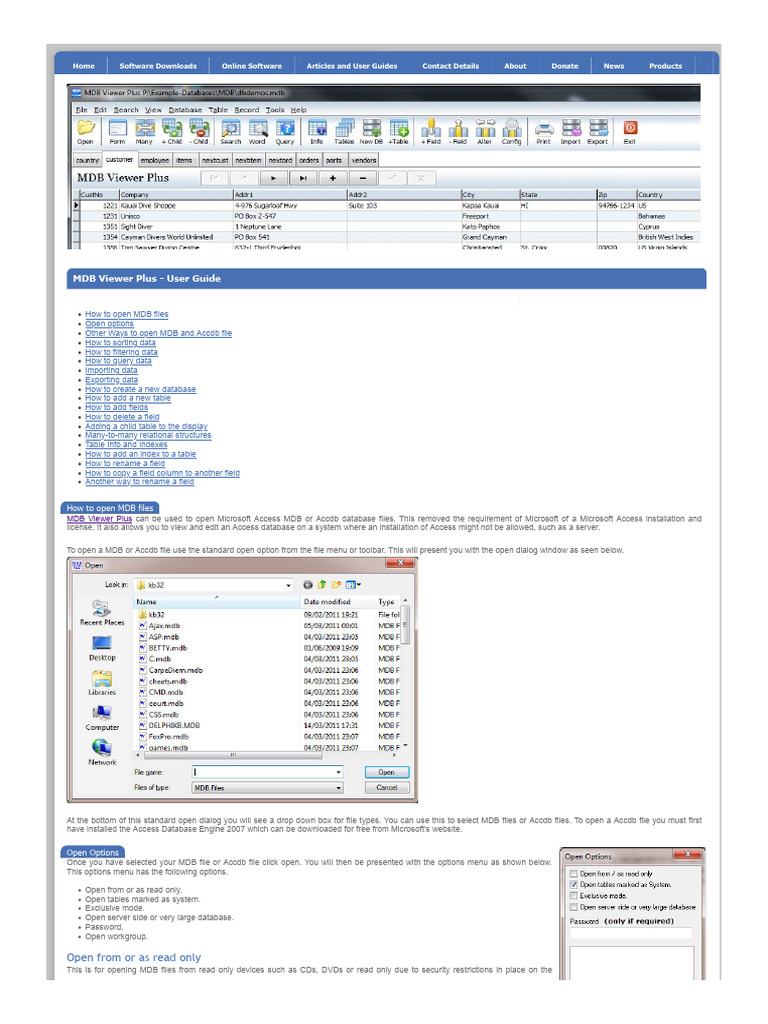 User Guide For MDB Viewer Plus | PDF | Microsoft Access | Microsoft Windows