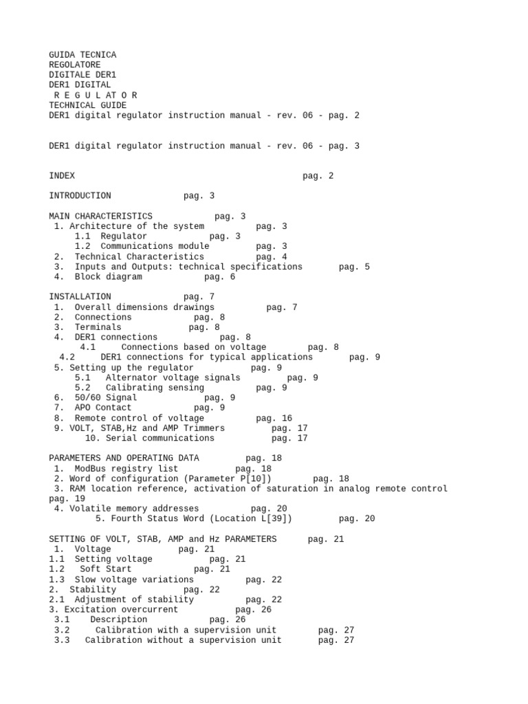 Manuale DER1 EN Rev06 1677092570580 | PDF | Parameter (Computer Programming) | Amplifier