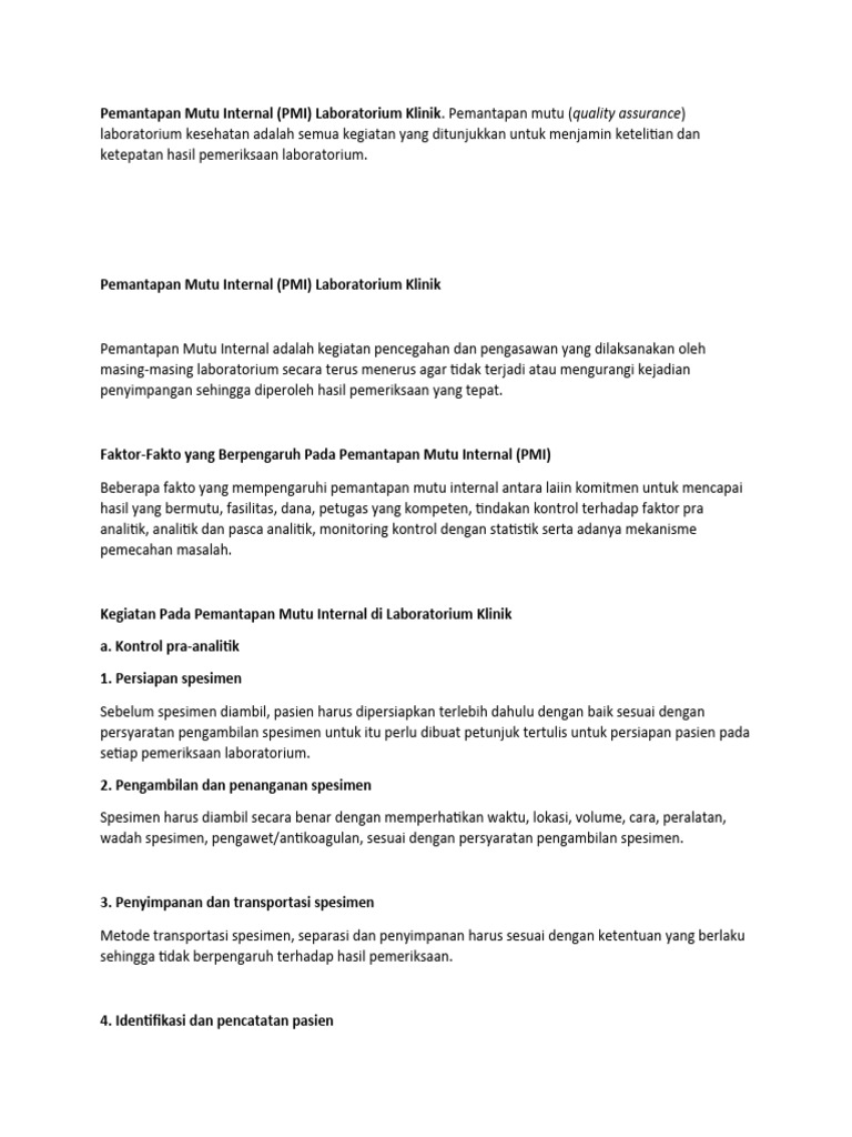 Pemantapan Mutu Internal | PDF | Teknologi & Rekayasa