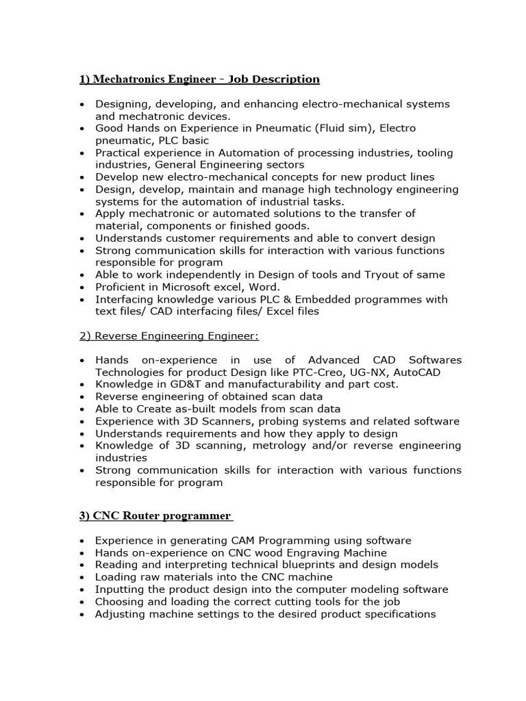 CITD Engineers Contract Positions | PDF | Engineering | Automation