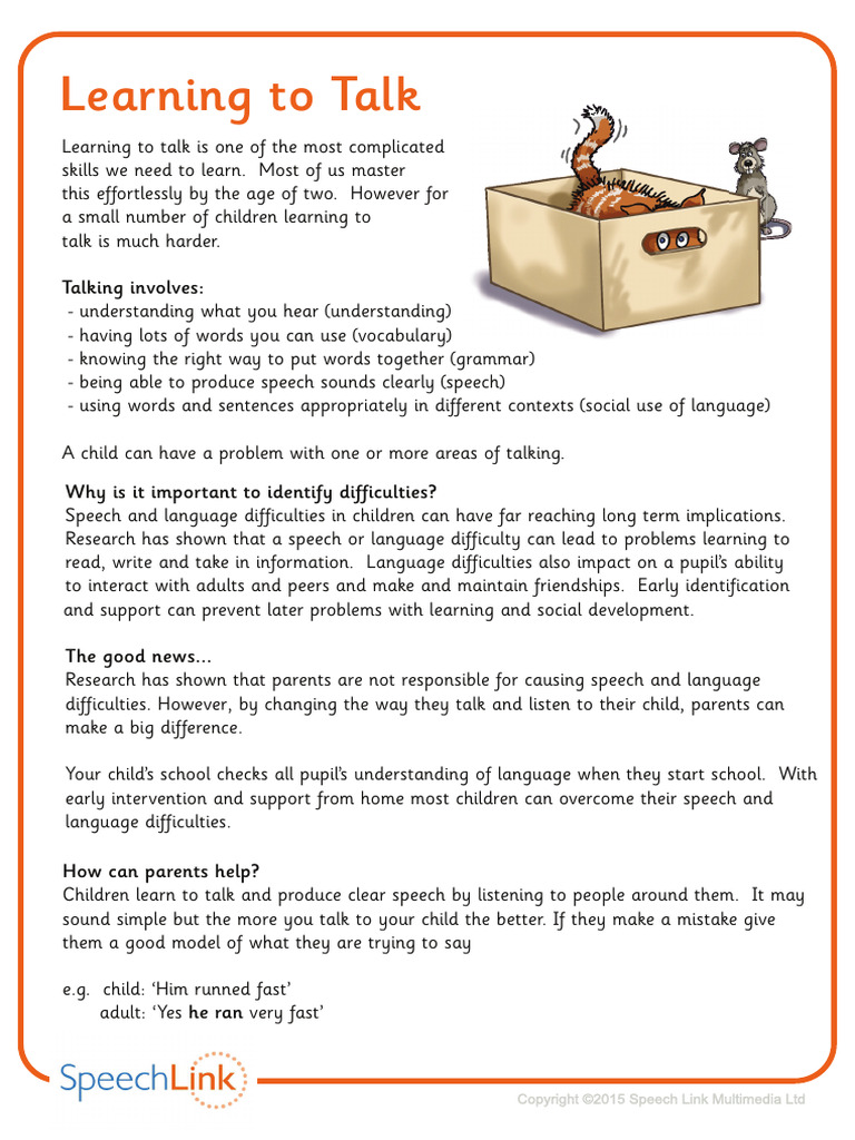 Learning To Talk | PDF