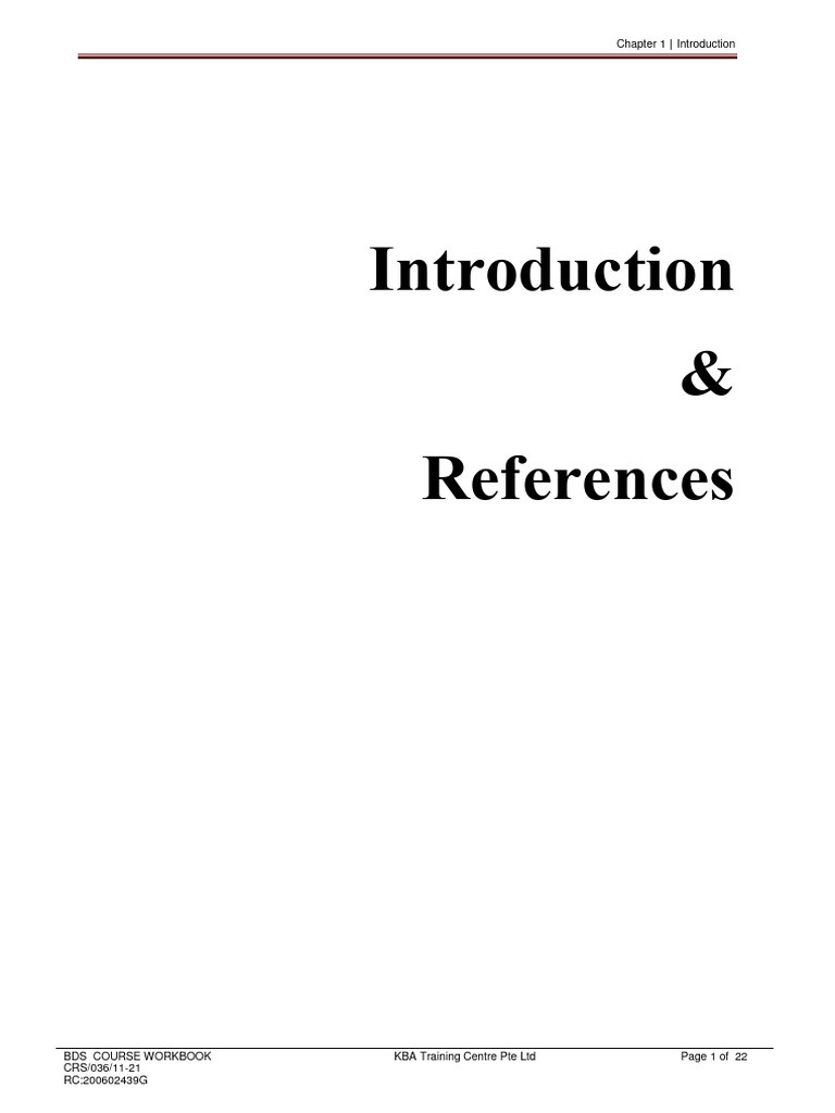 036 BDS CHPT 1 Introduction - References | PDF | Underwater Diving ...
