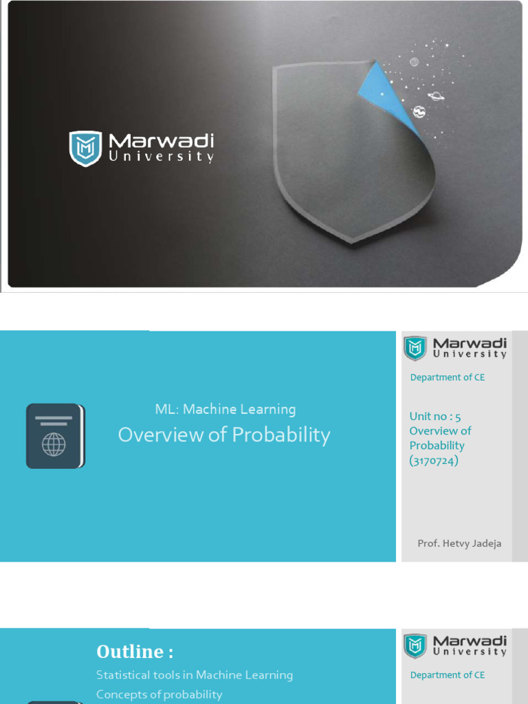 Unit No: 5 Overview of Probability (3170724) | PDF | Machine Learning ...