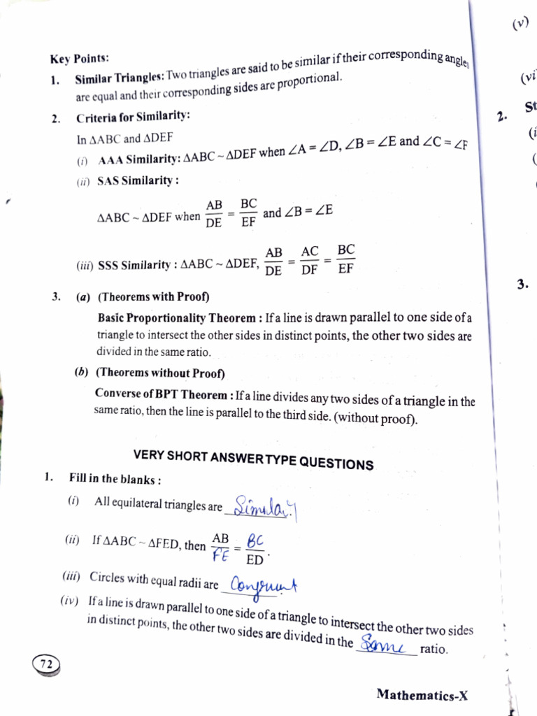 CH 6 Maths Support Material | PDF | Triangle | Euclidean Plane Geometry