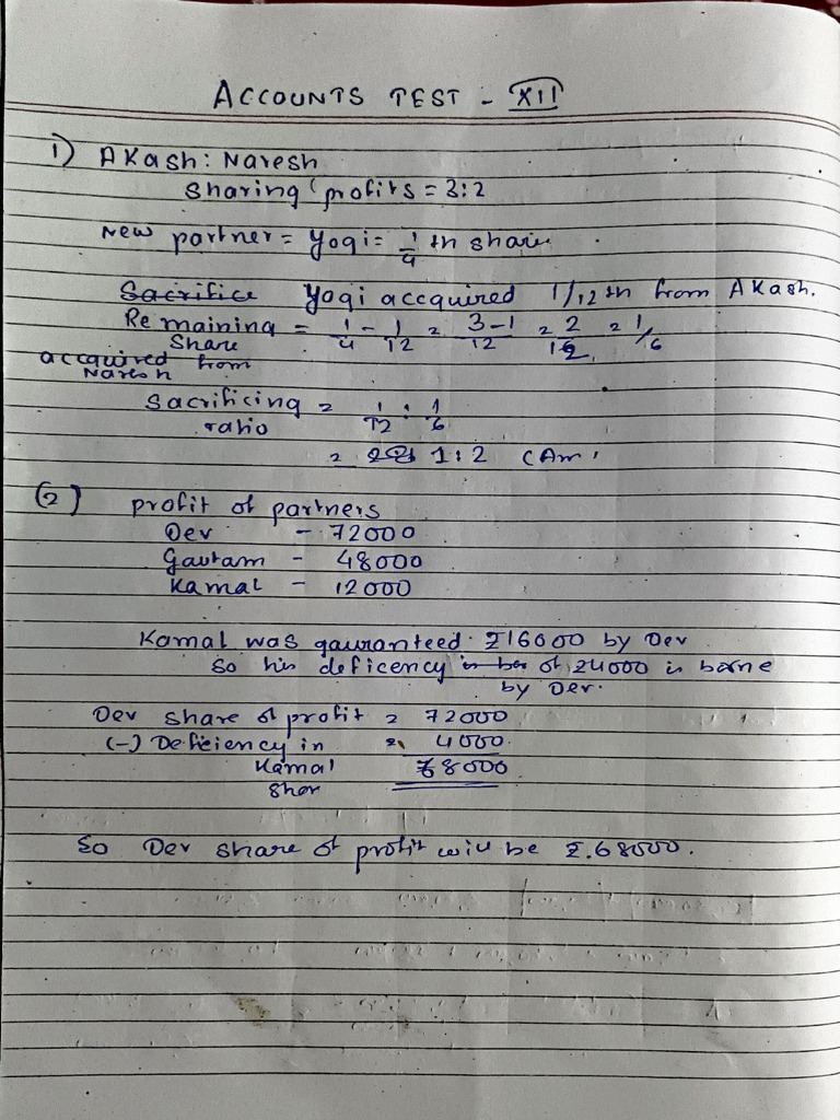 Accounts Test by Abhishek | PDF
