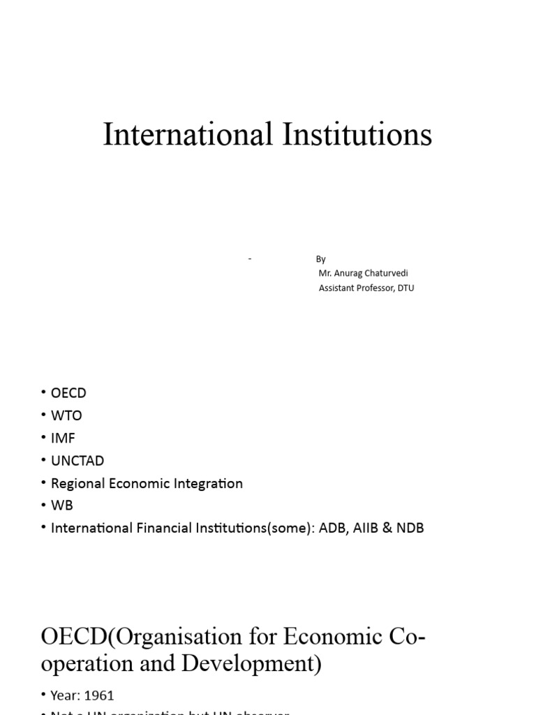 BE International Institutions | PDF | Multilateral Investment Guarantee ...
