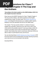 The Cop and The Anthem | PDF