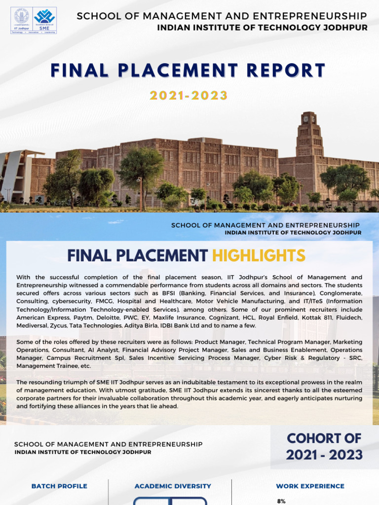 Final Placement Report-2023 - 04092023 | PDF | Service Industries ... Final Placement Report-2023 - 04092023 | PDF | Service Industries ...