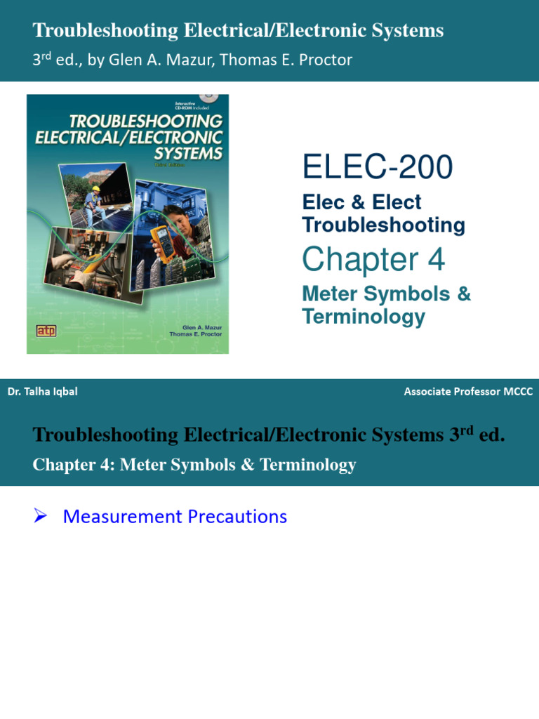 Ch4-Meter Symbols and Terminology | PDF | Analogue Electronics | Voltage