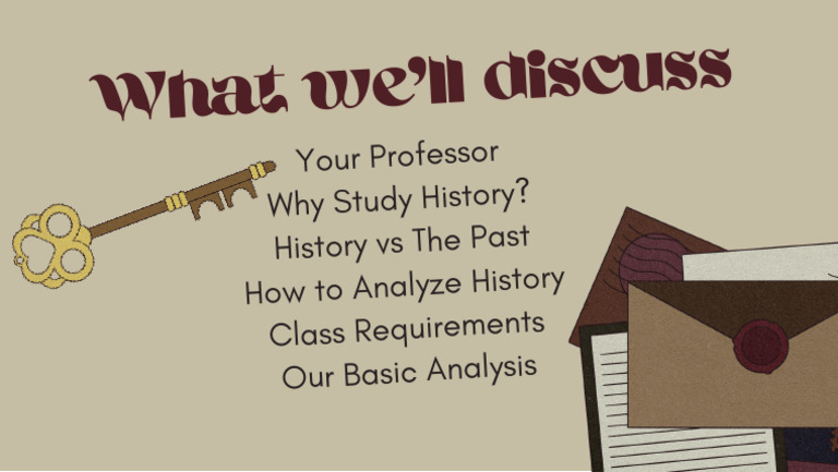 Simple Green and Beige Vintage Illustration History Class Education ...