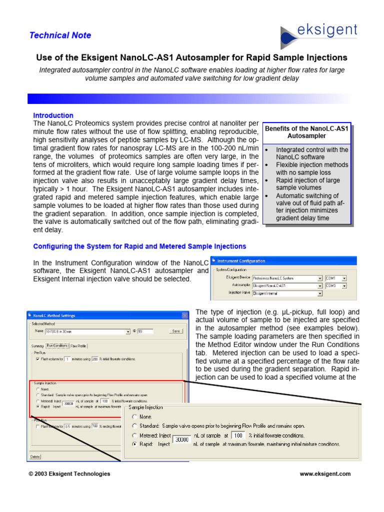Rapid Injections Using AS1 Autosampler | PDF | Valve | Liquid ...