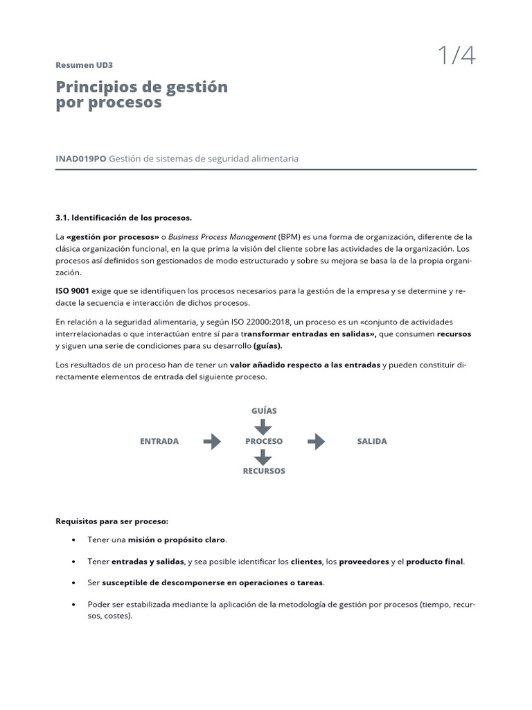 Resumen UD3 | PDF | Sistema de manejo de calidad | Gestión de la calidad