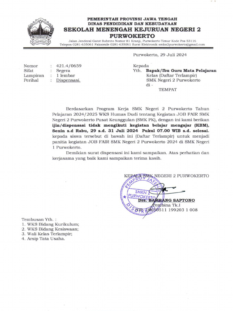 06 Jadwal KBM 2425 Tiap Kelas+Denah+Kode Guru | PDF