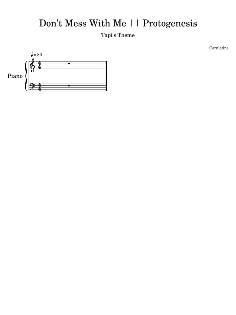 Don't Mess With Me - Protogenesis | PDF