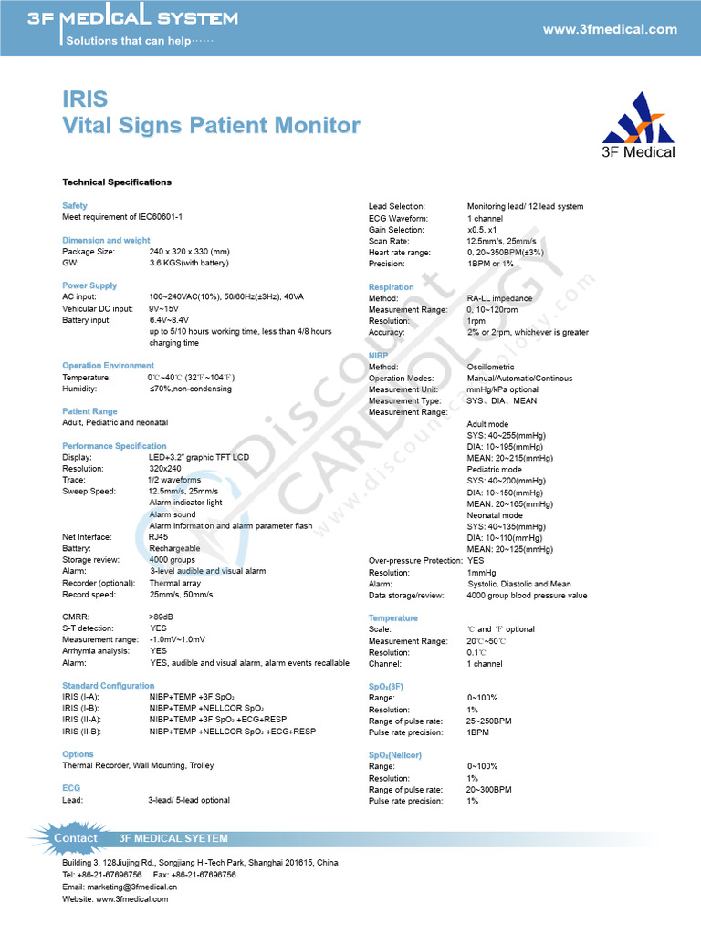 1862 - Iris Specs | PDF | Blood Pressure | Electrical Engineering