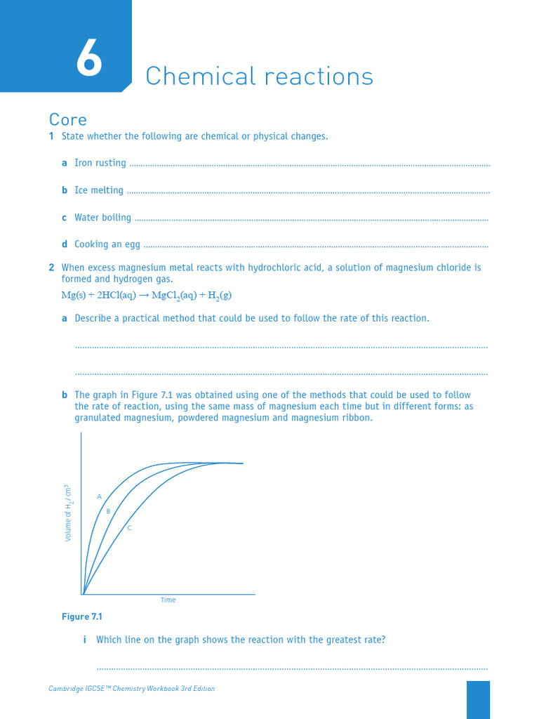C6 Workbook | PDF | Chemical Reactions | Catalysis