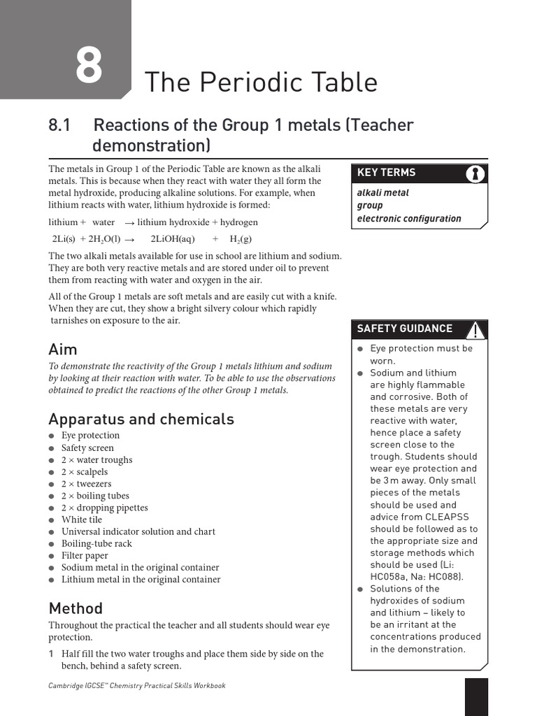 C8 Practical WB (Hod) | PDF | Iodine | Chlorine