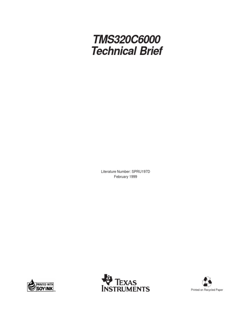 TMS320C6000 Tech Brief | PDF | Digital Signal Processor | Central ... TMS320C6000 Tech Brief | PDF | Digital Signal Processor | Central ...