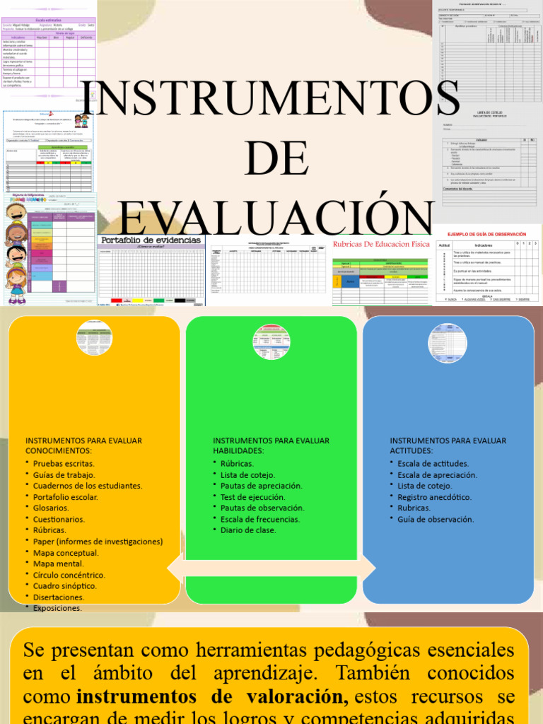 Instrumentos de Evaluacion | PDF | Evaluación | Enseñando