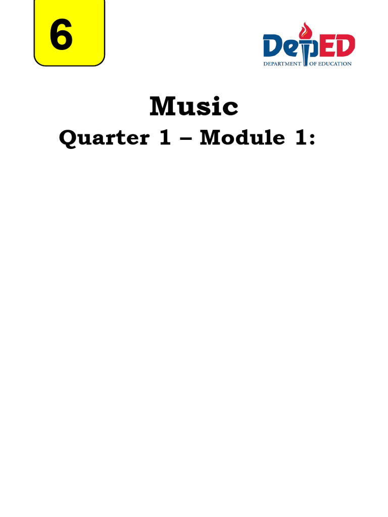 MODULE 1 - Music6 - q1 - Rhythm-Notes-And-Rests - Version3 | PDF ...