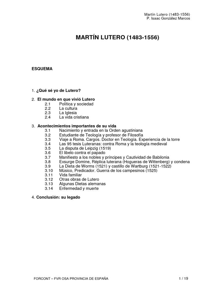 Martin Lutero 1483 1556 | PDF | Martin Luther | eucaristía