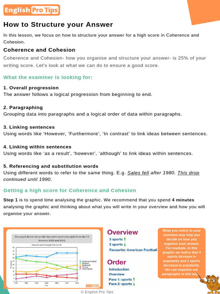 How To Structure Your Answer For Academic Task 1 | PDF