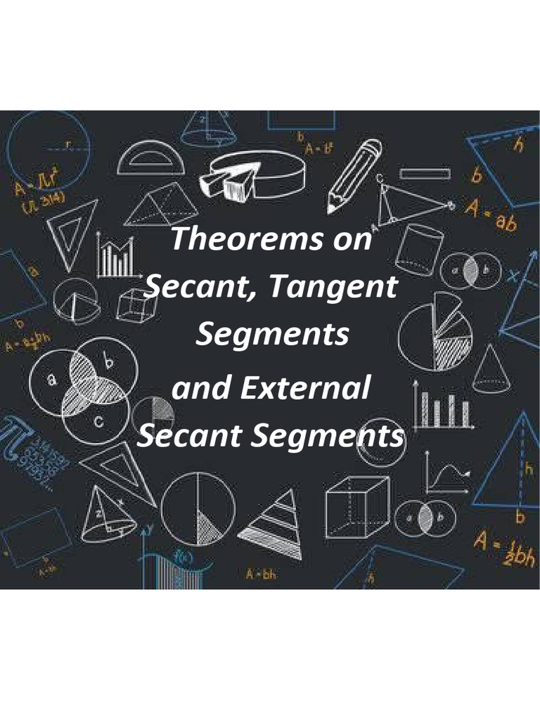 Theorems On Secant, Tangent Segments | PDF | Teaching Methods ...