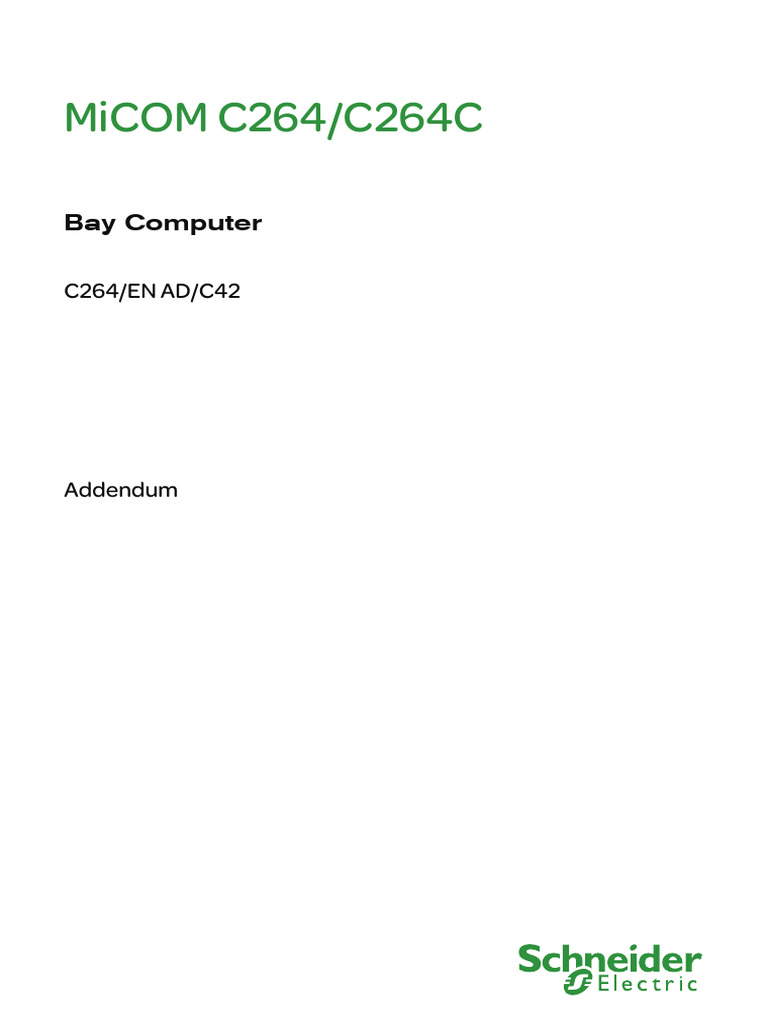 Micom C264/C264C: Bay Computer | PDF | Programmable Logic Controller ...