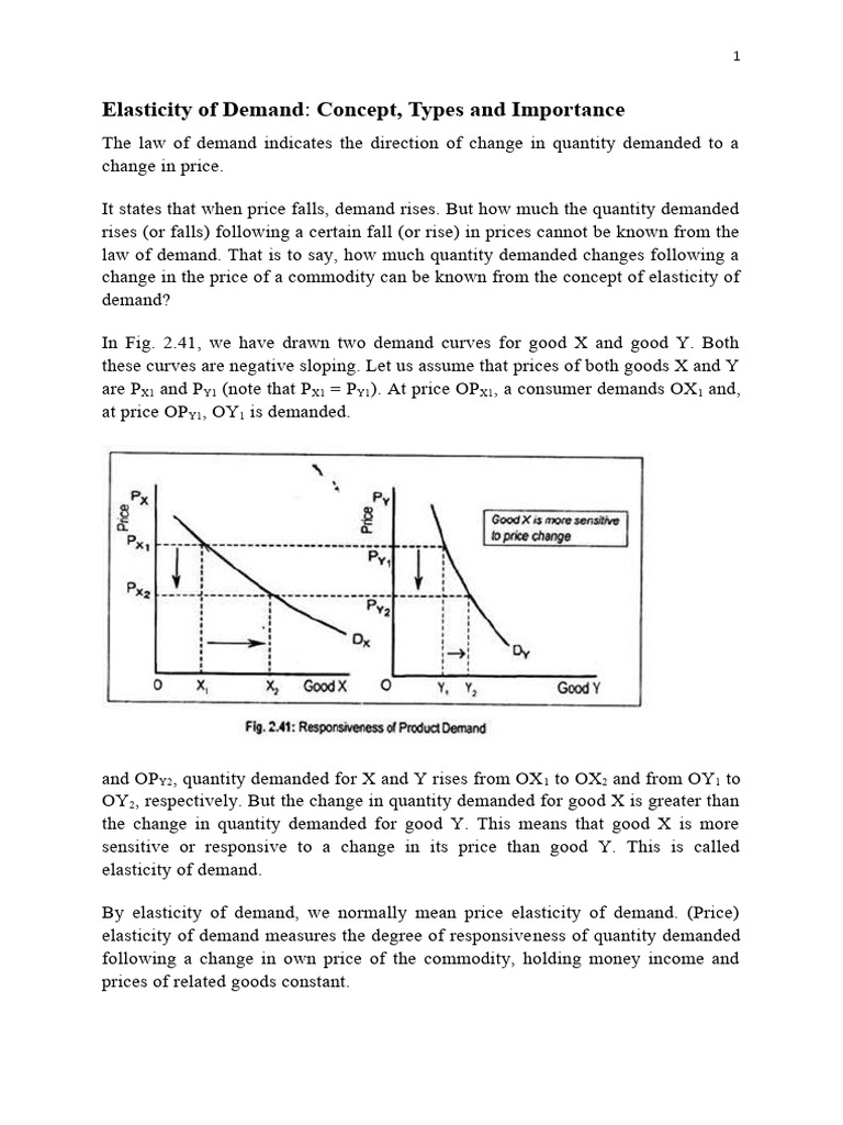 Elasticity of Demand | PDF | Elasticity (Economics) | Demand