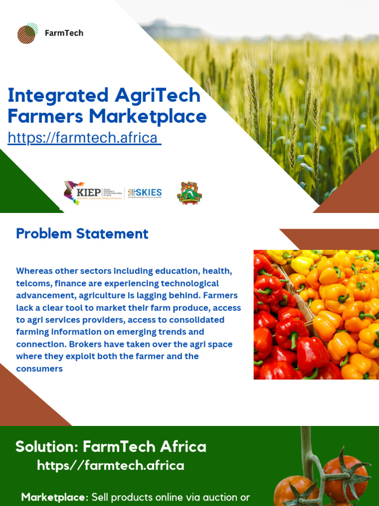 FarmTech Africa Pitch Deck | PDF | Agriculture | Advertising