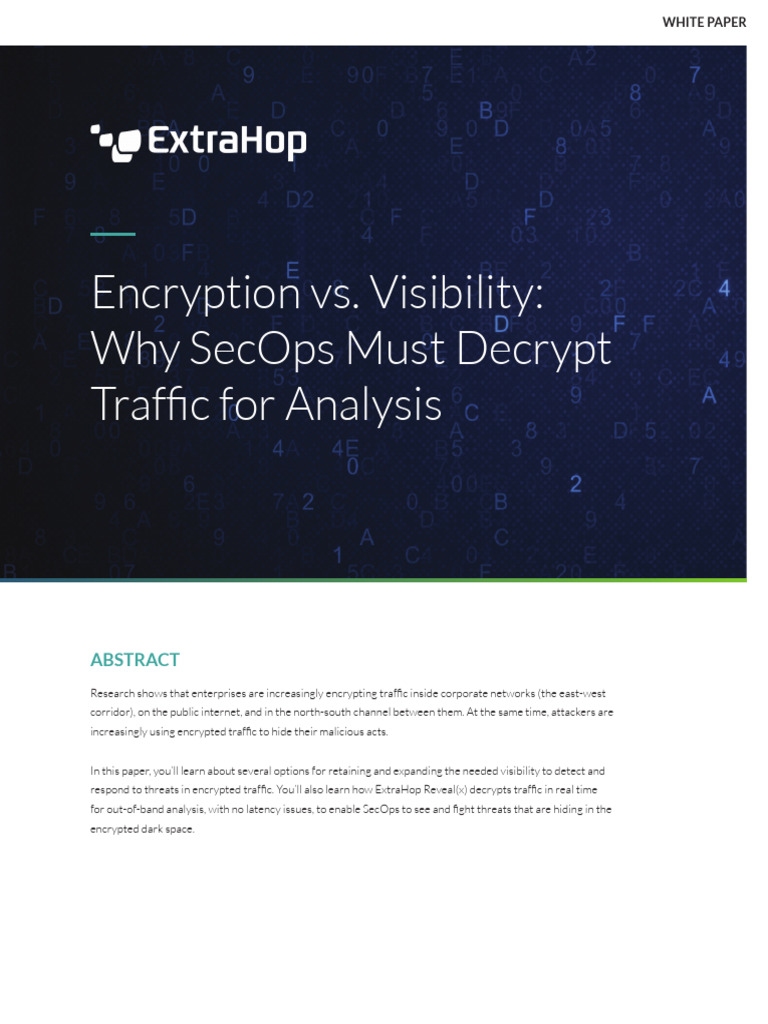 SecOps: Decrypting for Threat Visibility | PDF | Transport Layer Security | Encryption