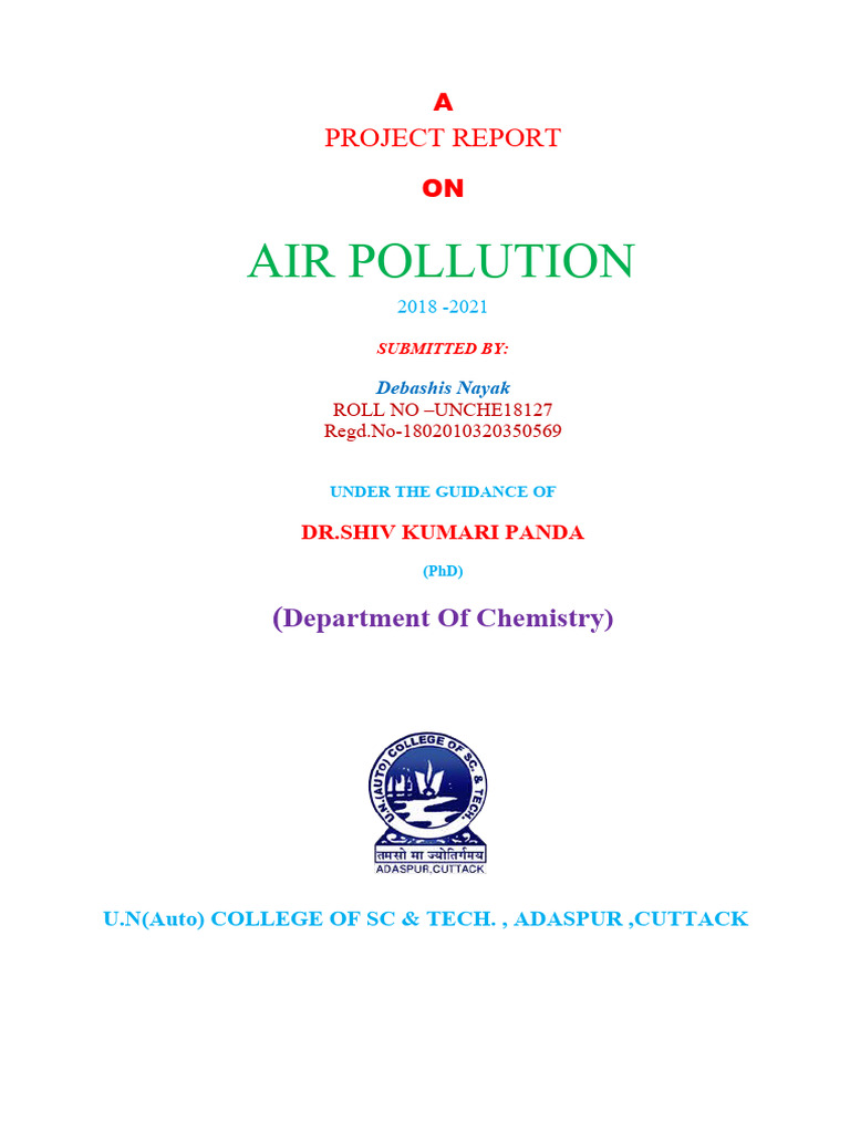 Air Pollution Project Report 2018-2021 | PDF | Particulates | Air Pollution