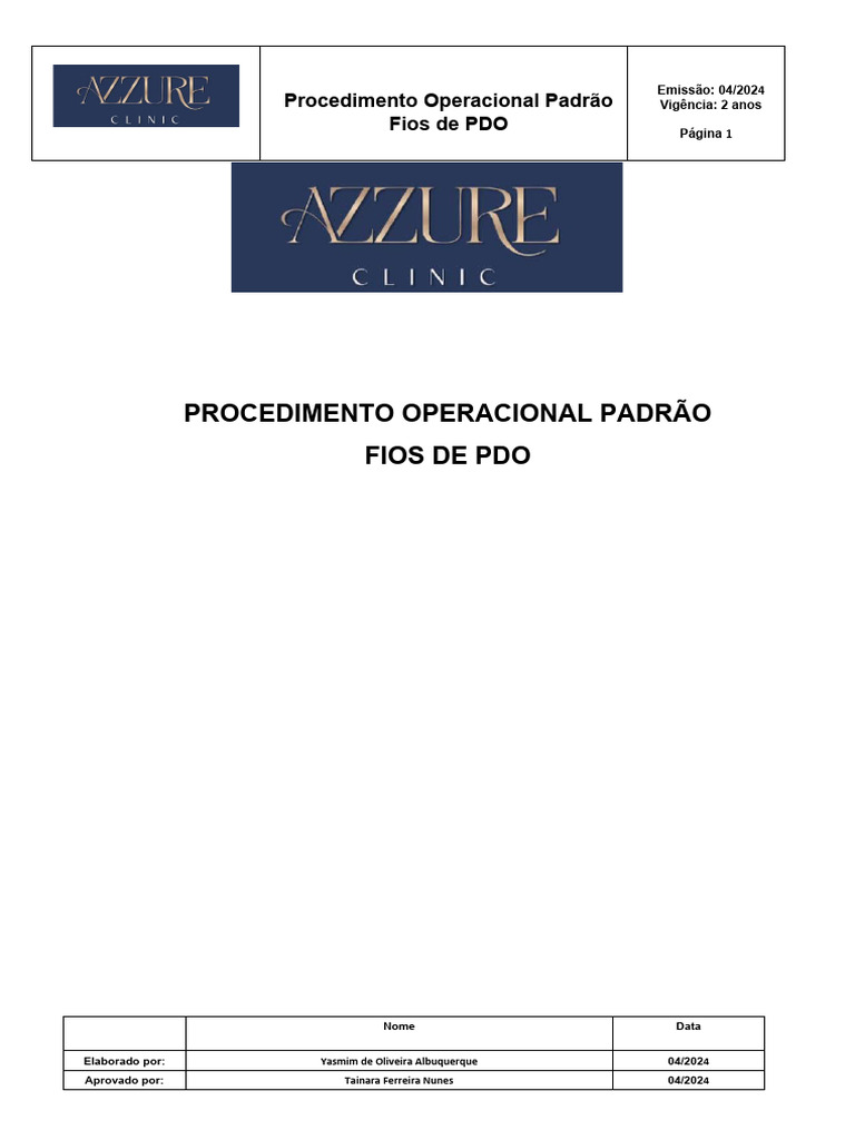POP - Fios de PDO | PDF | Medicina Clínica