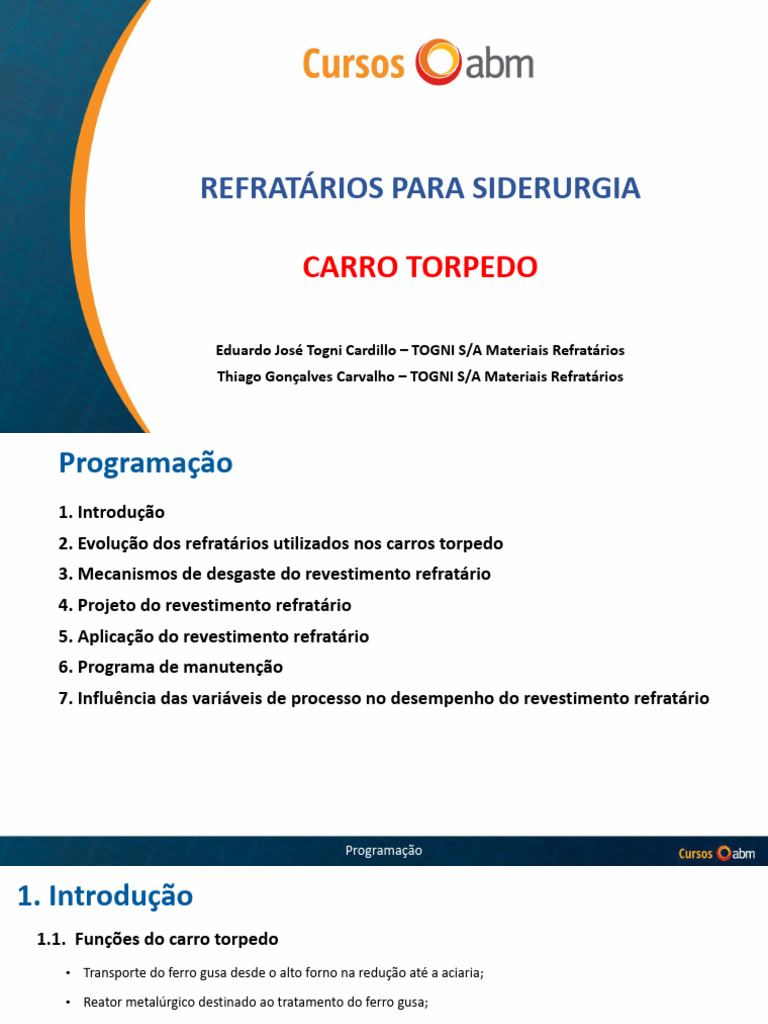 Revestimentos Refratários em Carros Torpedo | PDF | Gusa | Vestir-se