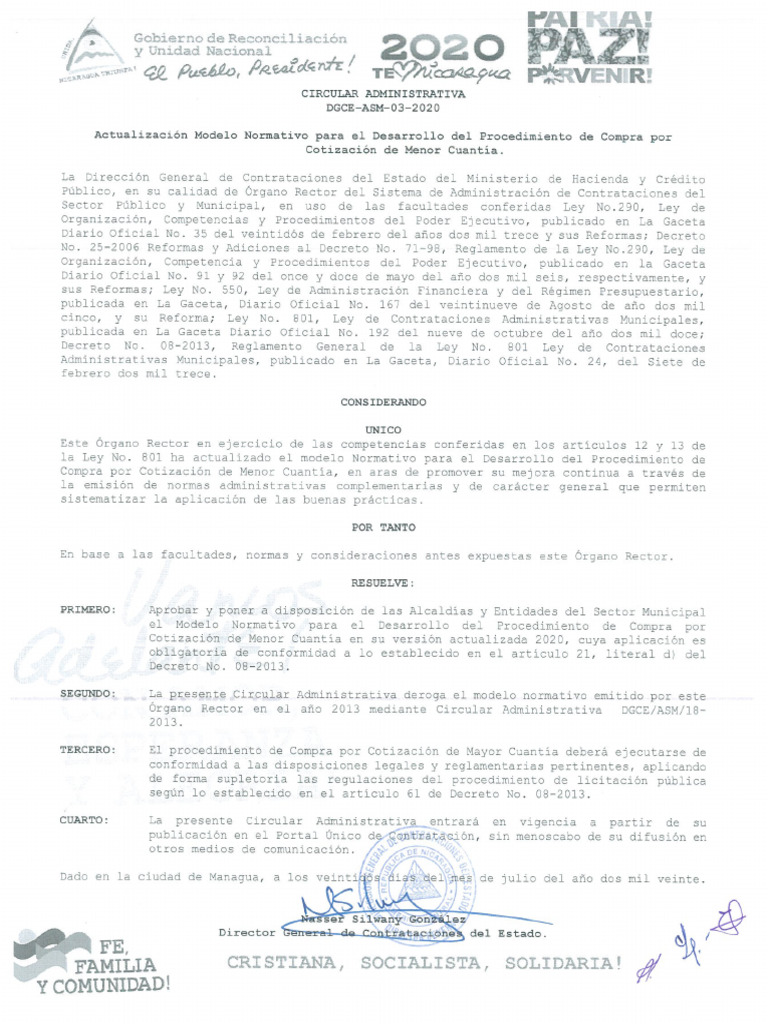 CA - DGCE-ASM-03-2020 Actualiacion Modelo Normativo Compra Por ...